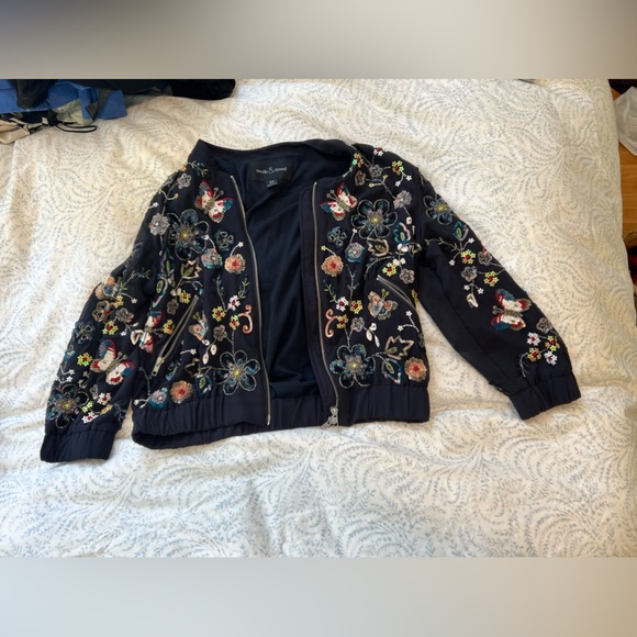 Needle & Thread | Jackets & Coats | Needle Thread Butterflies Bomber Jacket | Poshmark